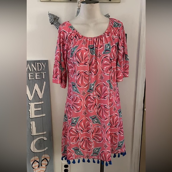 Simply Southern | Dresses | Simply Southern Print Seashell Dress Sz ...